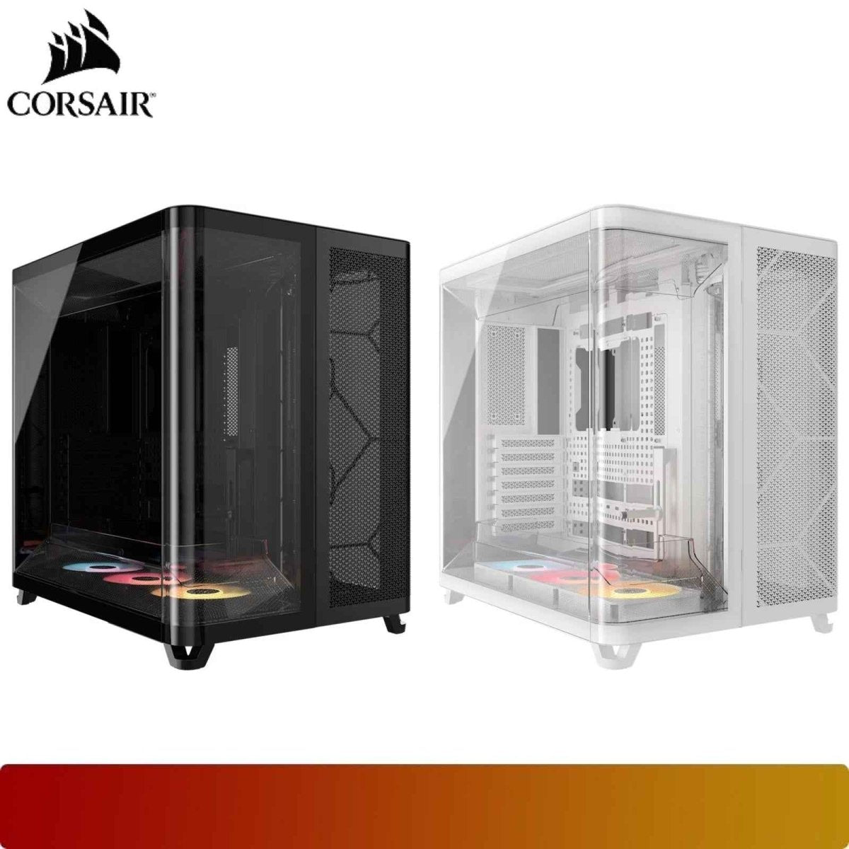CORSAIR AIR 5400 RS-R ARGB Triple Chamber Mid-Tower PC Case - Nano Komputer
