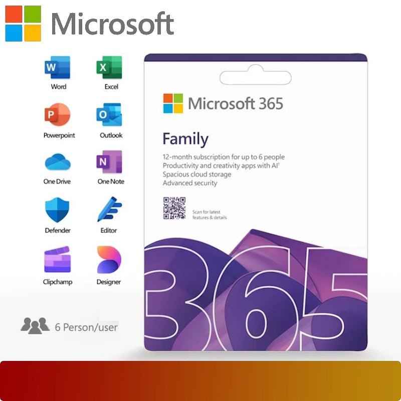 Microsoft Office 365 Family POSA Card - Nano Komputer